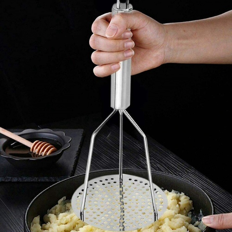 Stainless Steel Potato Masher with Handle for Creamy Mashed Potato ...