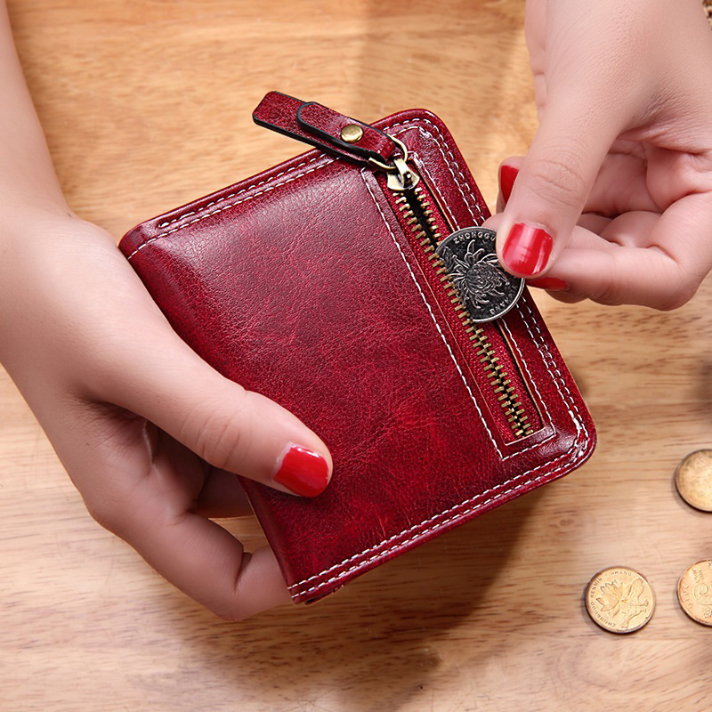 Women Coin Purses Short Wallet for Woman classic Leather Female Money ...