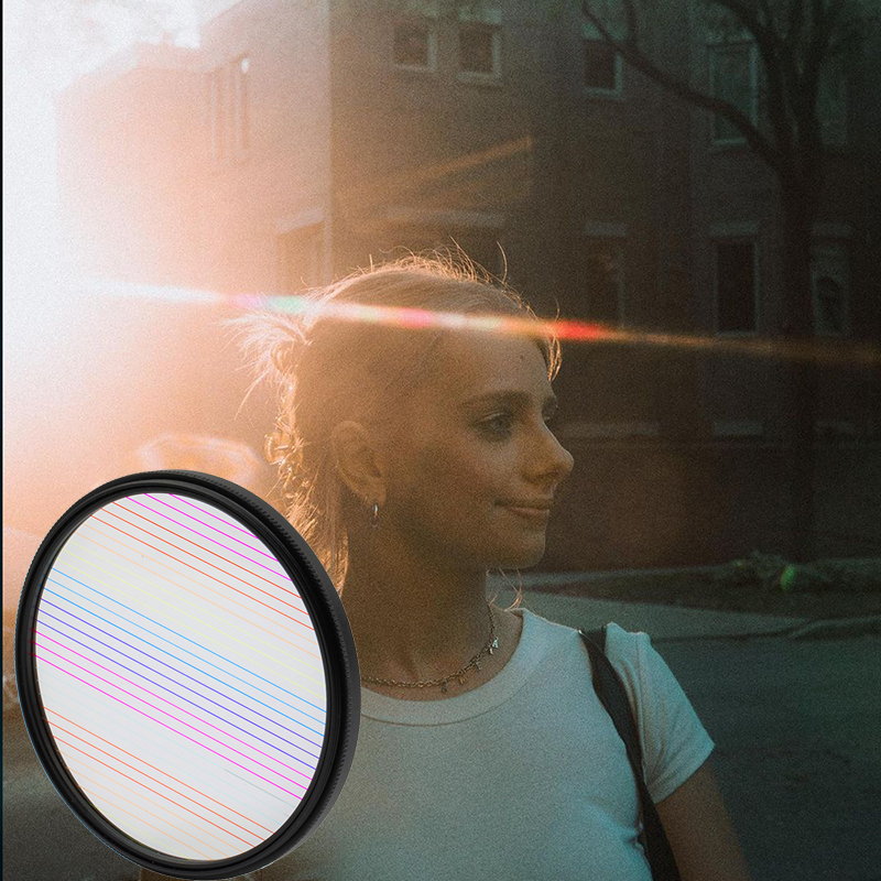 Rainbow BLUE Orange Streak Filter 7782mm Flare Radiant FX Filter - HHGF ...