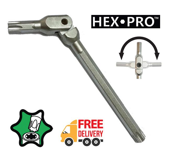 ประแจหกเหลี่ยมหัวปรับรอบทิศ-หัวดาว/Torx T50 HexPro Pivot Head Hex Wrench - American Tool ...