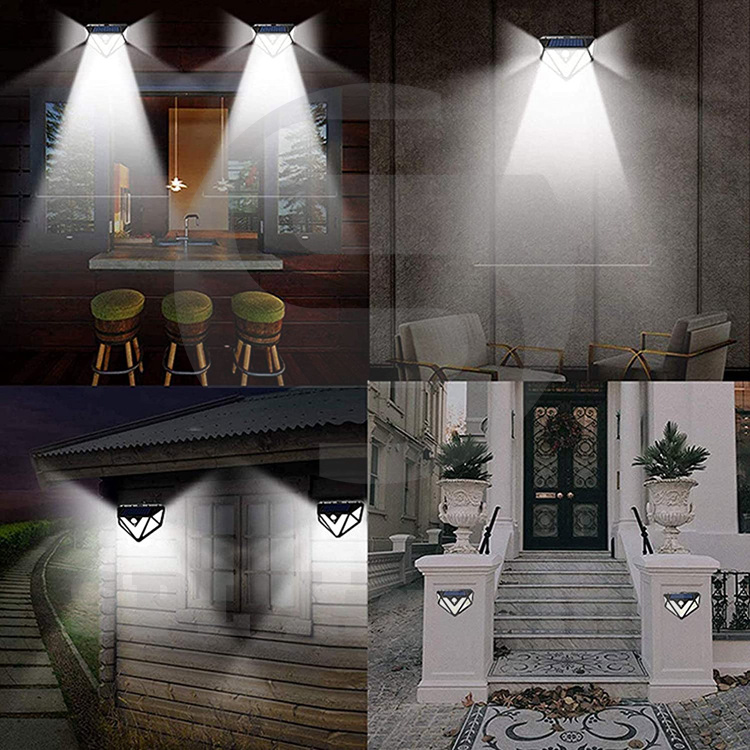 ไฟติดผนัง 166LED ไฟโซล่าเซลล์ ไฟฉุกเฉิน ใช้พลังงานแสงอาทิตย์ เซ็นเซอร์ตรวจจับความเคลื่อนไกว เปิด ...