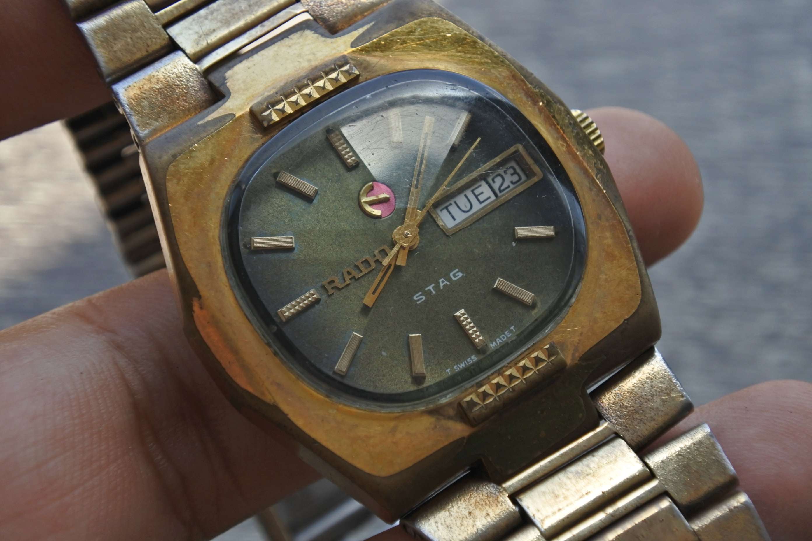 นาฬิกา Rado Stag Vintage ผู้ชาย สายสแตนเลส แท้มือสองญี่ปุ่น ระบบ ...