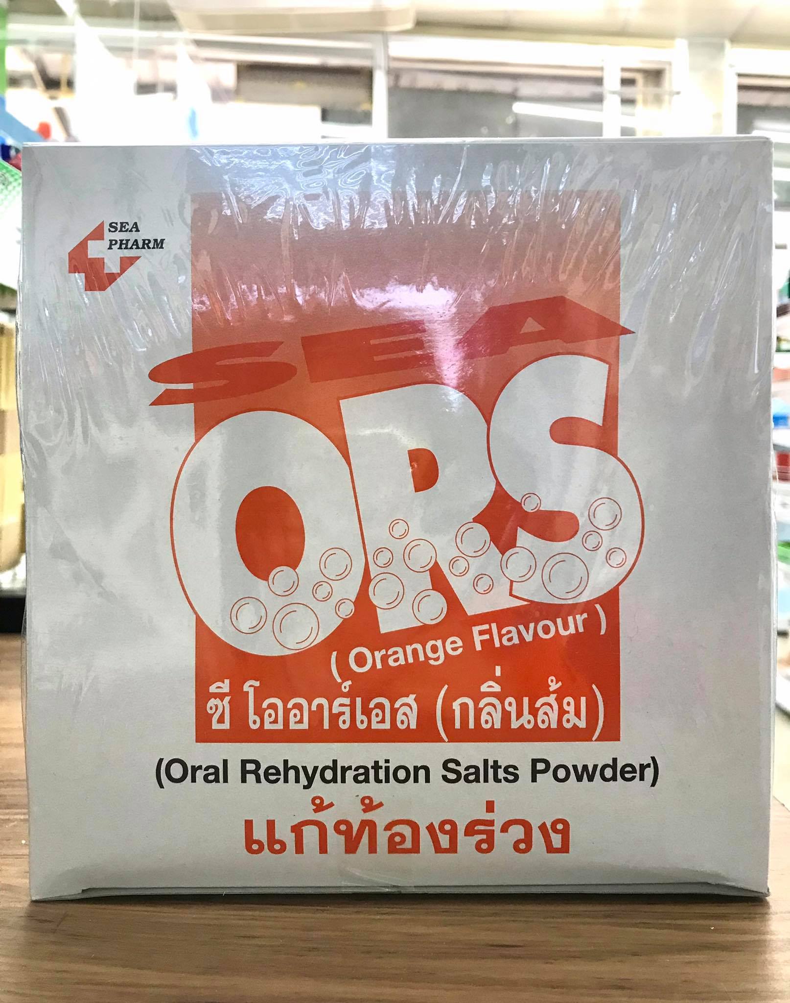 (ยกกล่อง 50 ซอง) เกลือแร่ SEA ORS Oral Rehydration Salts Powder กลิ่น ...