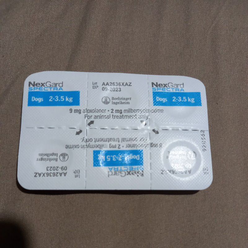 การประกันคุณภาพ NexGrad เน็ก การ์ด กำจัด เห็บ หมัด สุนัข น้ำหนัก2- 3.5 ...