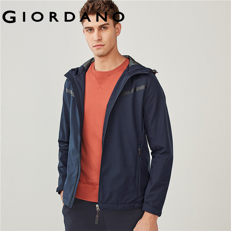 Giordano Men Mesh-Lining Hooded Jacket Free Shipping 01078607 ...