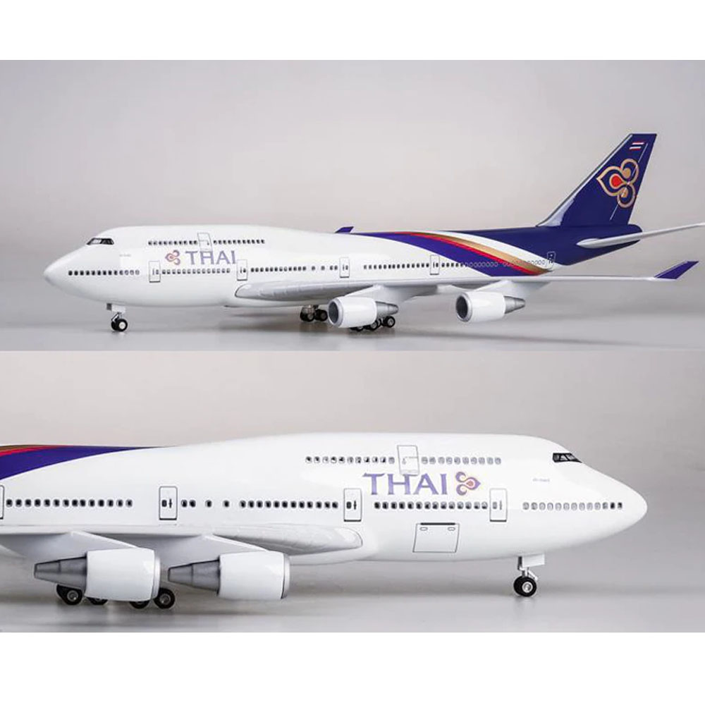 Thai Airways Boeing 747-400 Airplane Model with LED Light (Touch or Sound Control) Plane for ...