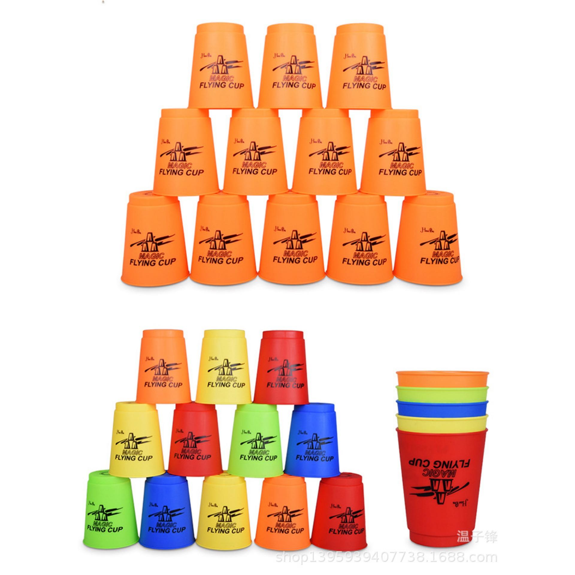 ProudNada Toys Stack Cup เกมส์เรียงแก้ว(สีแดง) Magic flying stacked cup 12 PCS Rapid cup NO.P13 ...