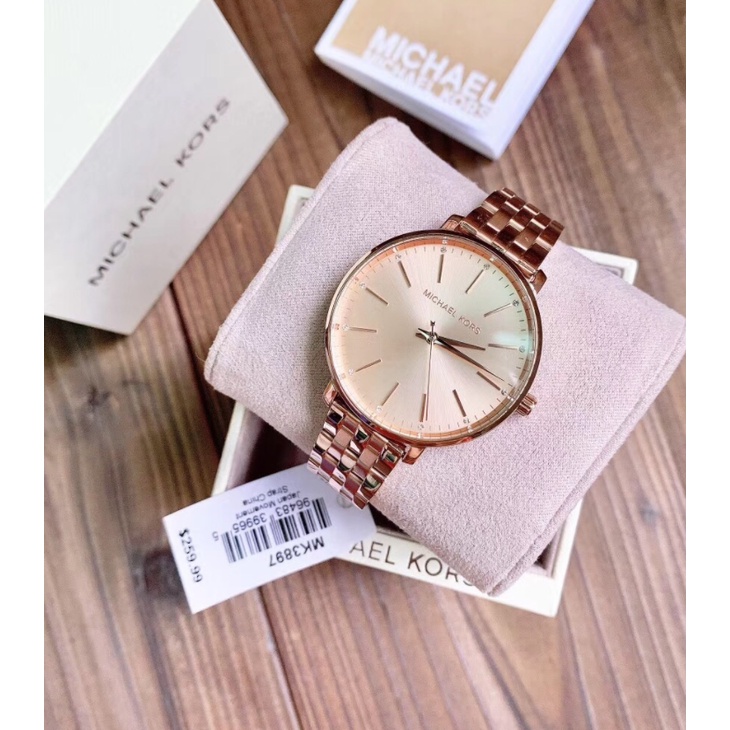 Michael Kors Rose Gold นาฬิกานาฬิกาแฟชั่นสตรีนาฬิกาสุภาพสตรีของแท้ ...