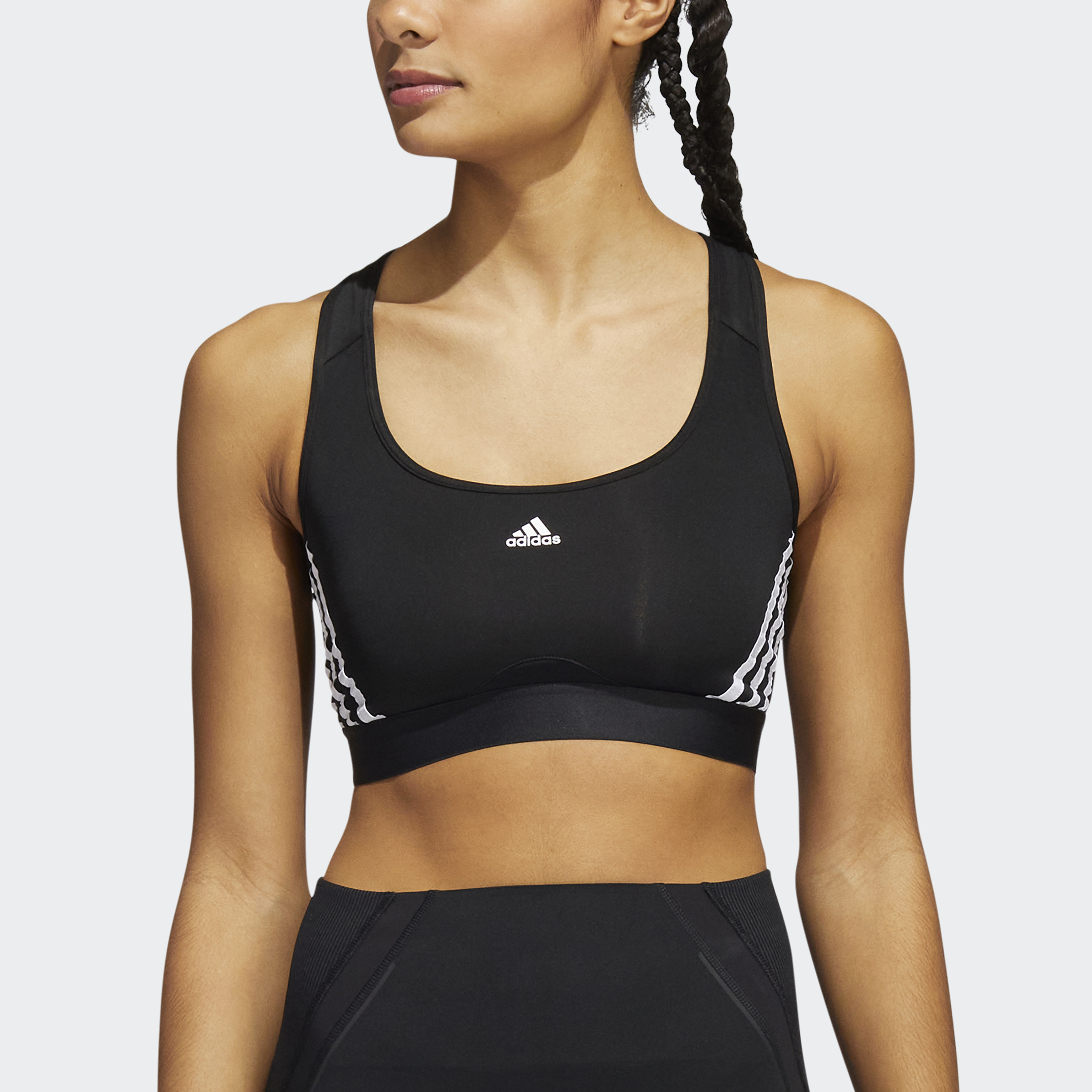 adidas TRAINING สปอร์ตบราซัพพอร์ตระดับปานกลาง adidas Powerreact 3 ...