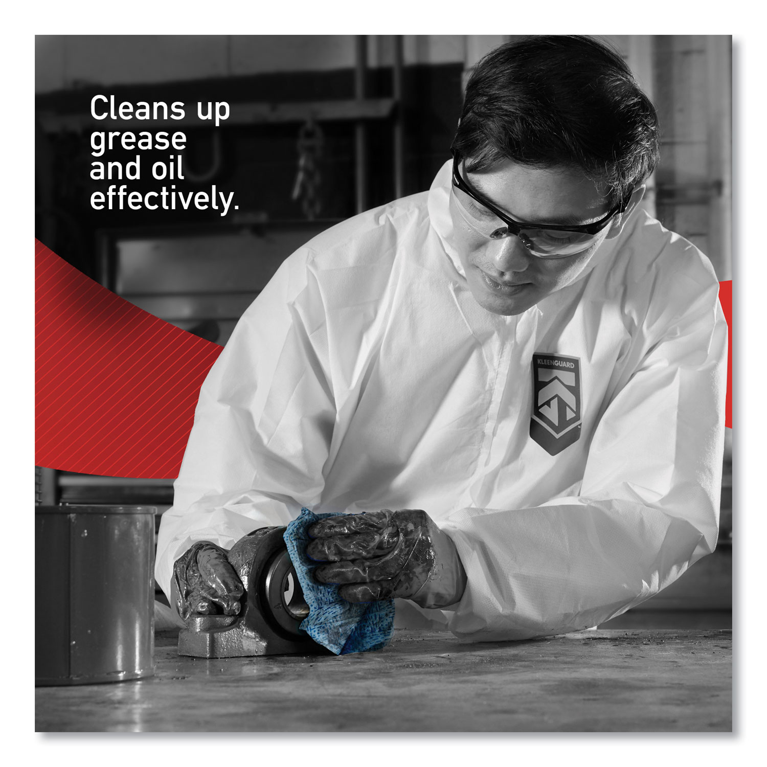 กระดาษเช็ดทำความสะอาดไวเปอร์เกรดพิเศษ สีฟ้า WYPALL OIL/ GREASE BRAG Box ...