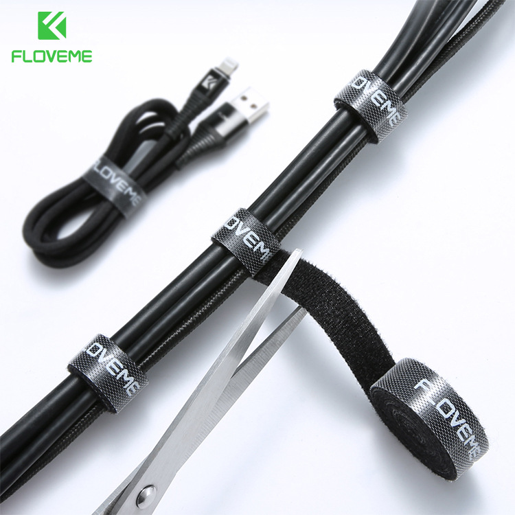 Floveme Velcro cable management with data cable anti-winding finishing ...