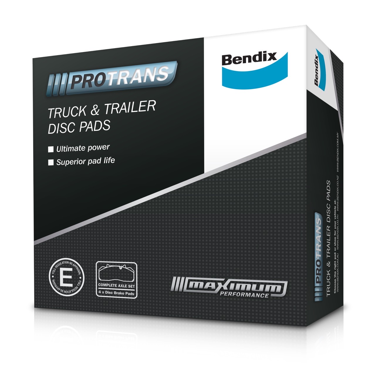 BENDIXผ้าเบรครถบรรทุก(หน้า/หลัง)ISUZU อีซูซุ NPR 120 HP(4ชิ้น/ชุด) 12รู ...