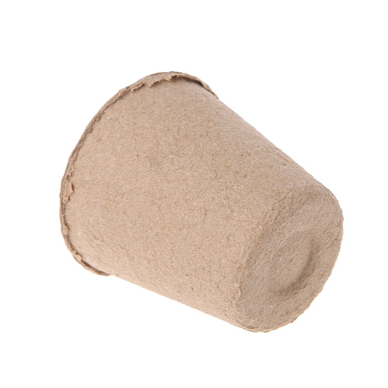 50Pcsรอบกระดาษแบบย่อยสลายได้Pulp Peatกระถางต้นไม้เรือนเพาะชำถาดสวนใหม่ ...