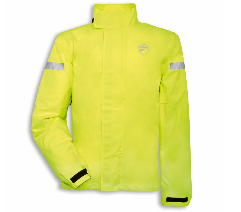 เสื้อคลุมกันฝน - DUCATI RAIN JACKET STRADA V3 BLACK / HV YELLOW ...