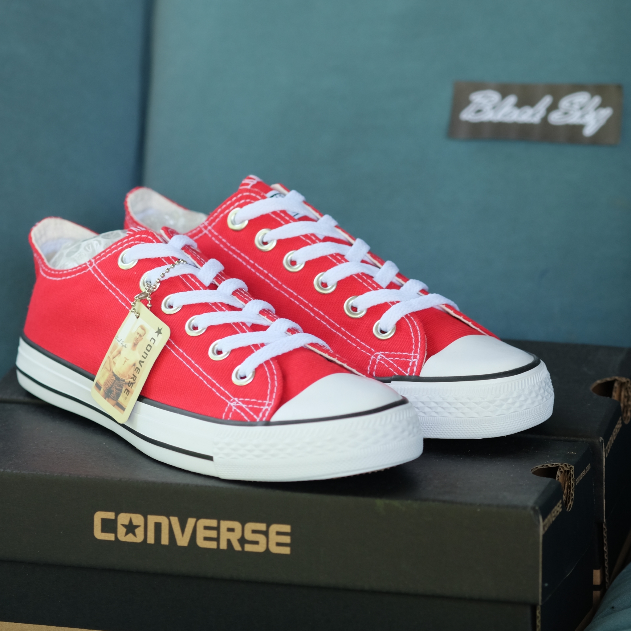 Converse All Star (Classic) ox - รุ่นฮิต สีแดง รองเท้าผ้าใบ คอนเวิร์ส ...