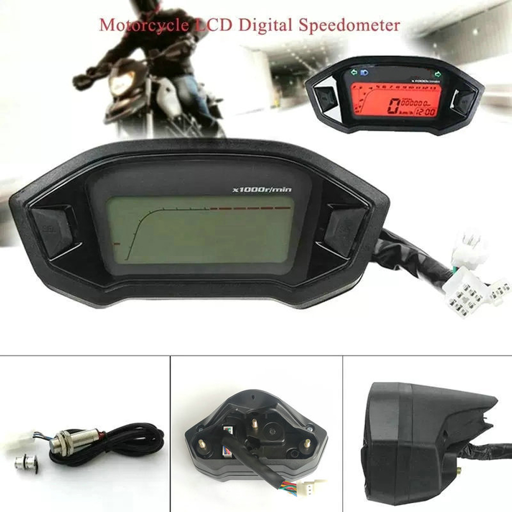 Multifunctional Digital LCD Motorcycle Meter Waterproof Motorcycle ...