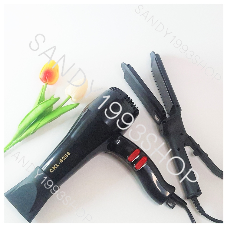 แพ็คคูู่ ???? สุดคุ้ม เครื่องหนีบCKL-1011 + ไดร์เป่าผมCKL-6268 จำนวน 2 ชิ้น เครื่องหนีบตรงและไดร ...