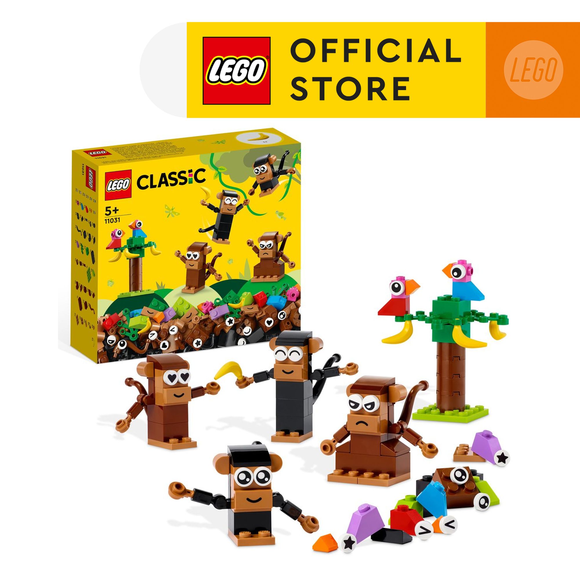 LEGO Classic 11031 Creative Monkey Fun V29 ( 500 pieces ) | Lazada.co.th