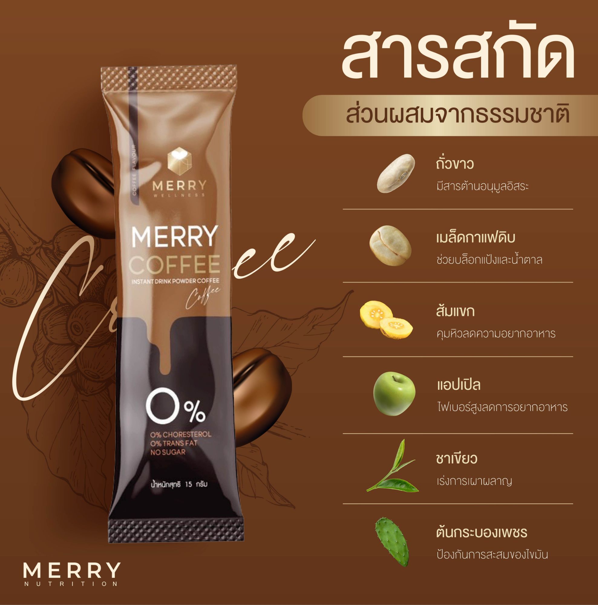 Merry Coffee สูตรโพรไบโอติกส์Bacillus Coagulans จากญี่ปุ่น) - Yuki ...