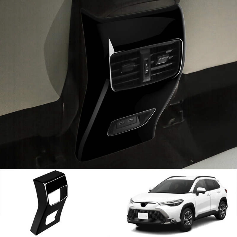 Car Glossy Black Rear Air Condition Vent Outlet Frame Cover Trim for ...