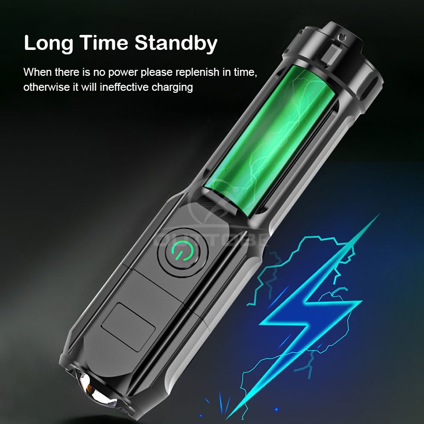 Outtobe Powerful Flashlight Bright Led Flashlight Outdoor Focusing Torchlight Portable Home ...