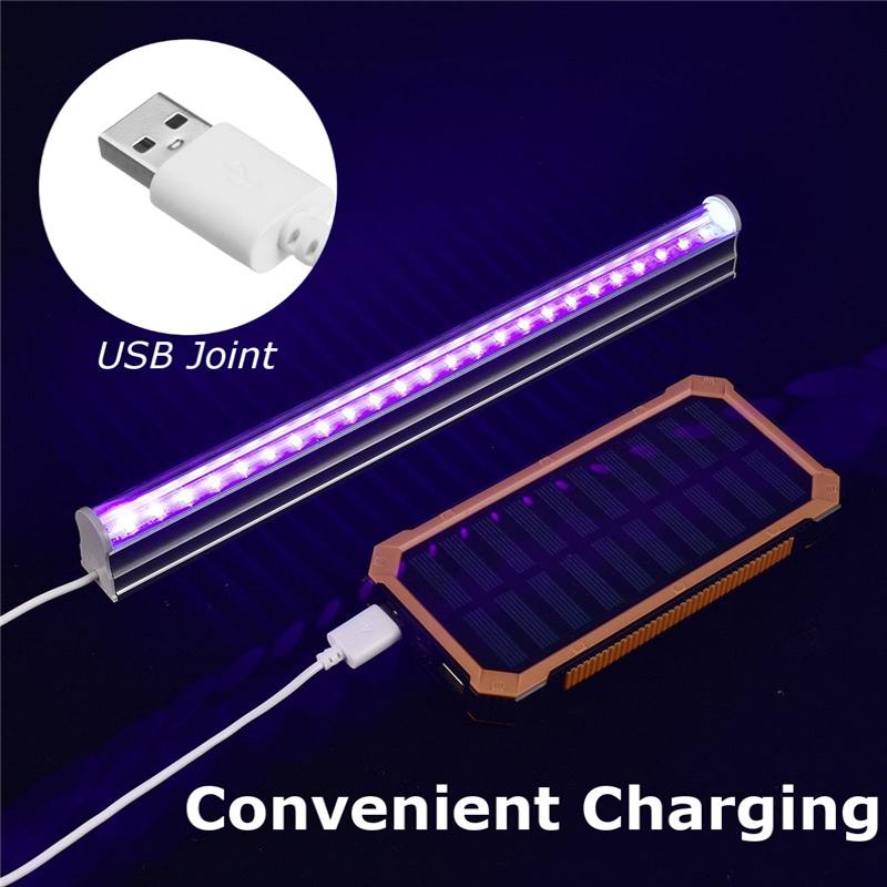 6W 30CM USB Portable UV LED Black Light Tube UVA Violet Fluorescence Fixtures Lamp Ultraviolet ...