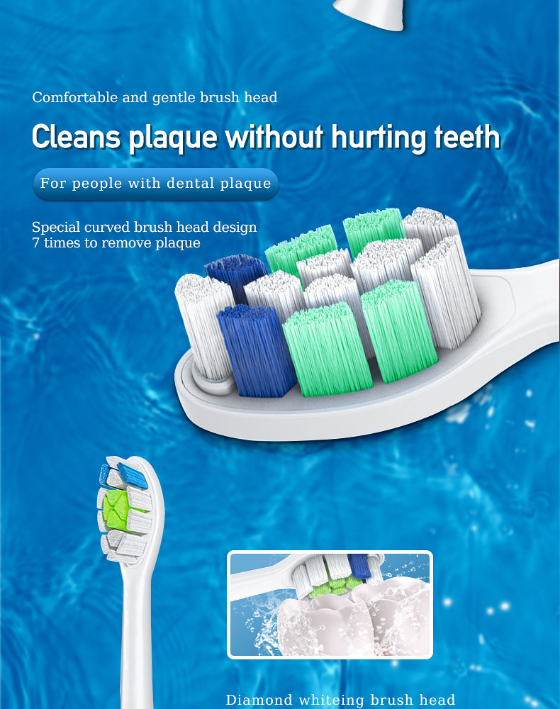 4pcs Replaceable Toothbrush Heads For Philips HX369 Sonic Electric ...