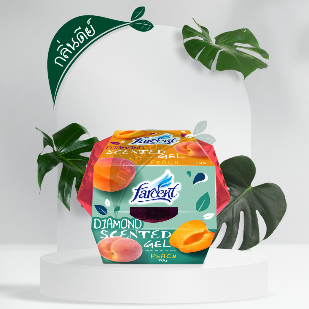 FARCENT ไดมอนด์เจล เจลหอมปรับอากาศ กลิ่น Peach | Lazada.co.th