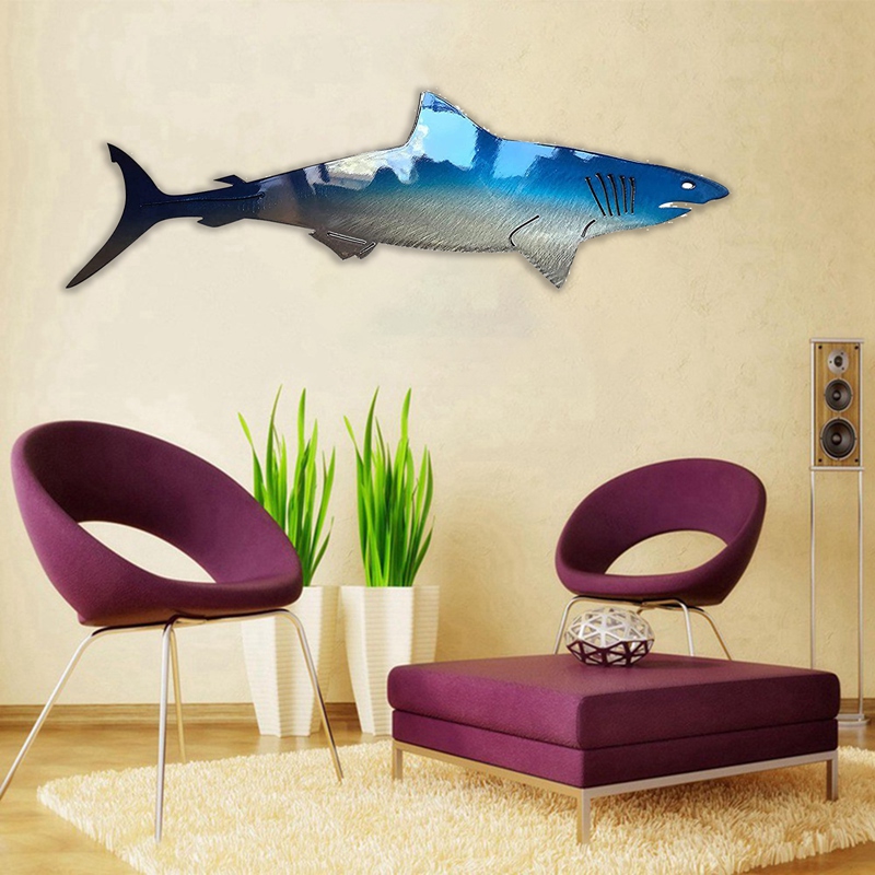 Shark Wall Stickers metal wall Decoration Wall Sticker DIY Art Wall ...