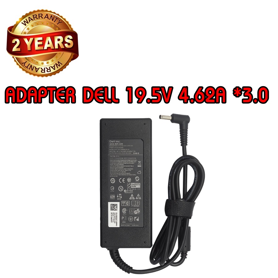รับประกัน 2 ปี ADAPTER DELL 19.5V 4.62A 4.5x3.0 อะแดปเตอร์ เดล 19.5V 4 ...