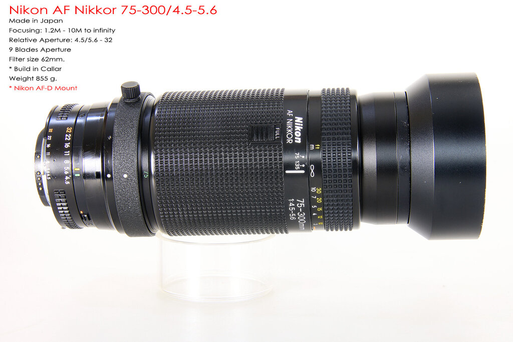 Nikon AF Nikkor 75-3004.5-5.6Hood Nikon AF-D Mount - VintagePhotoMania ...
