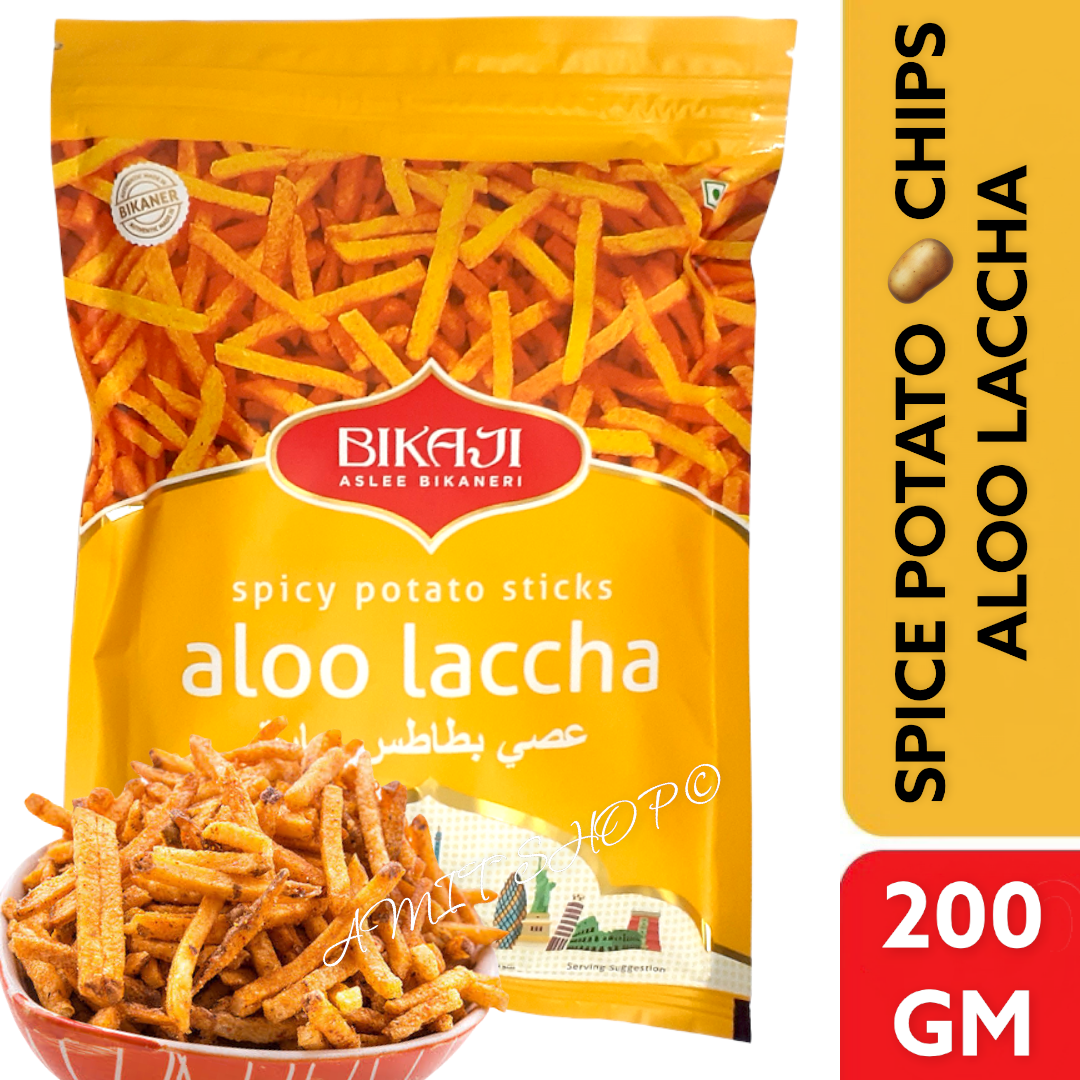 Aloo Laccha (Spicy Potato Sticks) BIKAJI บิคาจิ มันฝรั่งทอดรสเผ็ด อาลุ ...