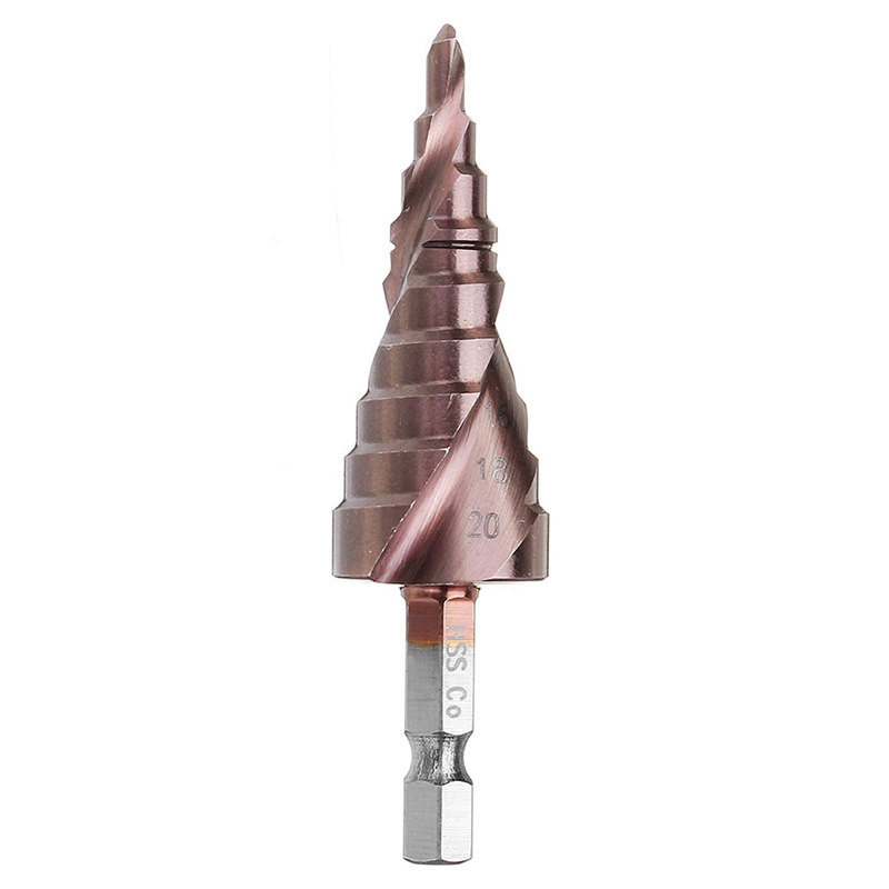3Pcs M35 Cobalt Step Drill Bit 3-12/4-12/4-20Mm Step Drill Cutter Pagoda Shape Hole Cutter 1/4 ...