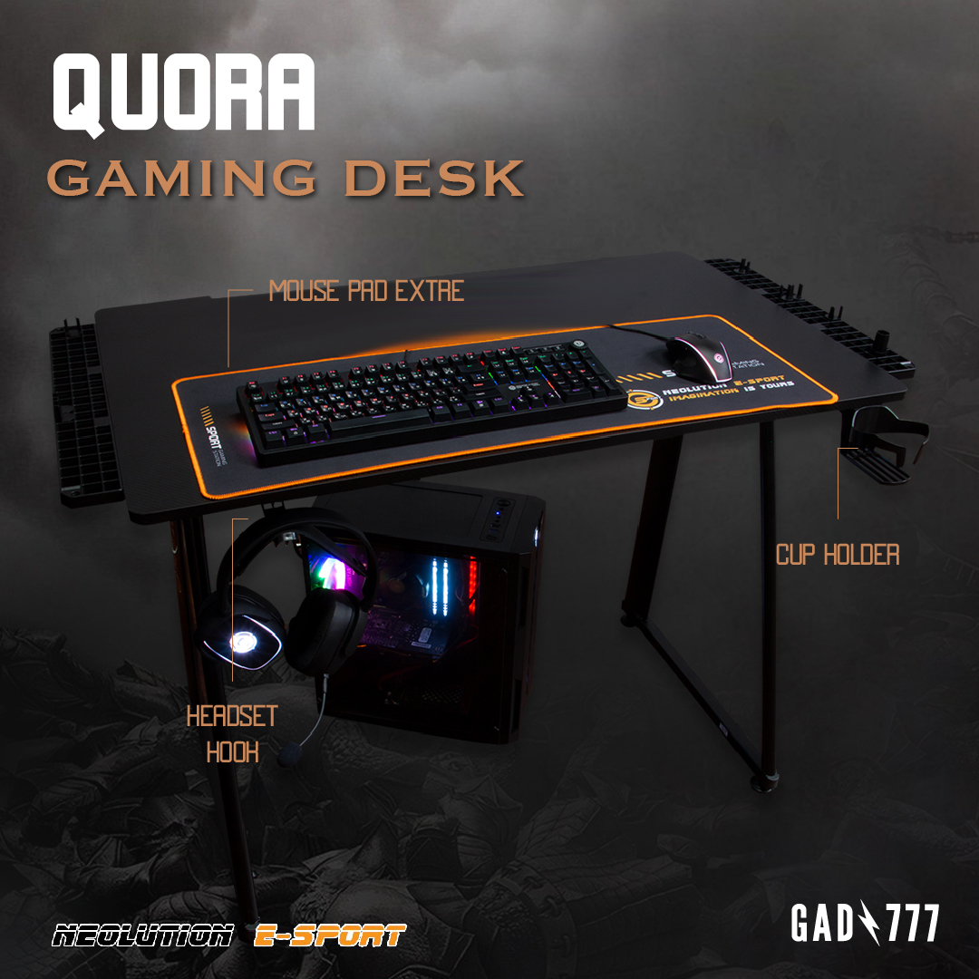Neolution E-Sport Gaming Desk รุ่น QUORA (G7_097) โต๊ะเกมส์มิ่ง แข็งแรง รับน้ำหนักได้มาก ...