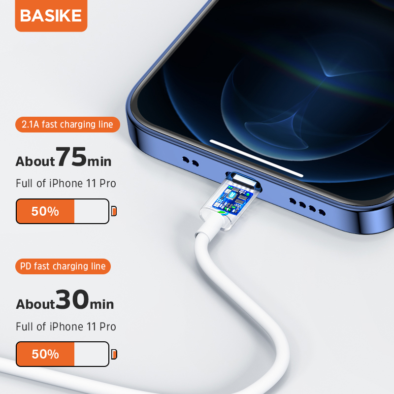 Basike สายชาร์จเร็ว สายชาร์จไอโฟน PD 20W USB C Cable for iPhone 13 Pro Max Fast Charging USB ...