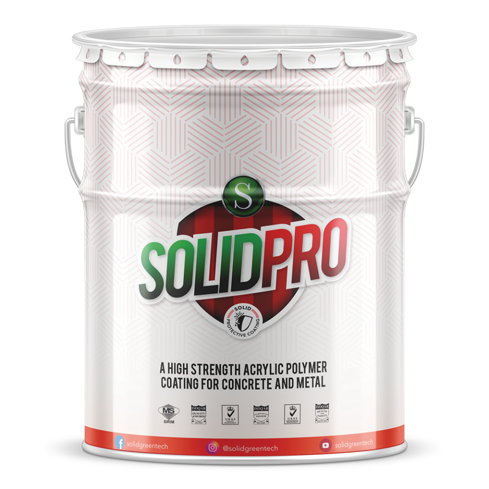 SOLIDPRO - น้ำยากันซึมเคลือบกันน้ำ ใช้ทาเคลือบผิวปกป้องวัสดุกันน้ำและรอยขีดข่วนได้ 100% - 20KG ...
