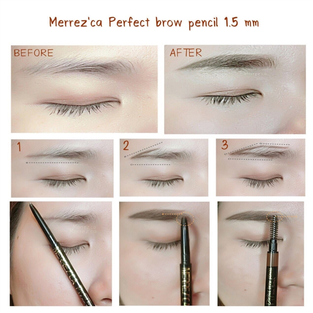 ดินสอเขียนคิ้ว เมอร์เรซกา Merrezca Eyebrow Pro Pencil/HD Prefect Brow ...