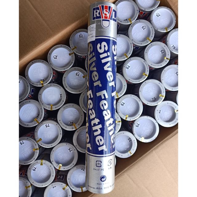 ลูกขนไก่ RSL Silver Speed 75 ลูกแบดอาร์เอสแอล สีเงิน ตรานกแก้วแท้ ลูก ...