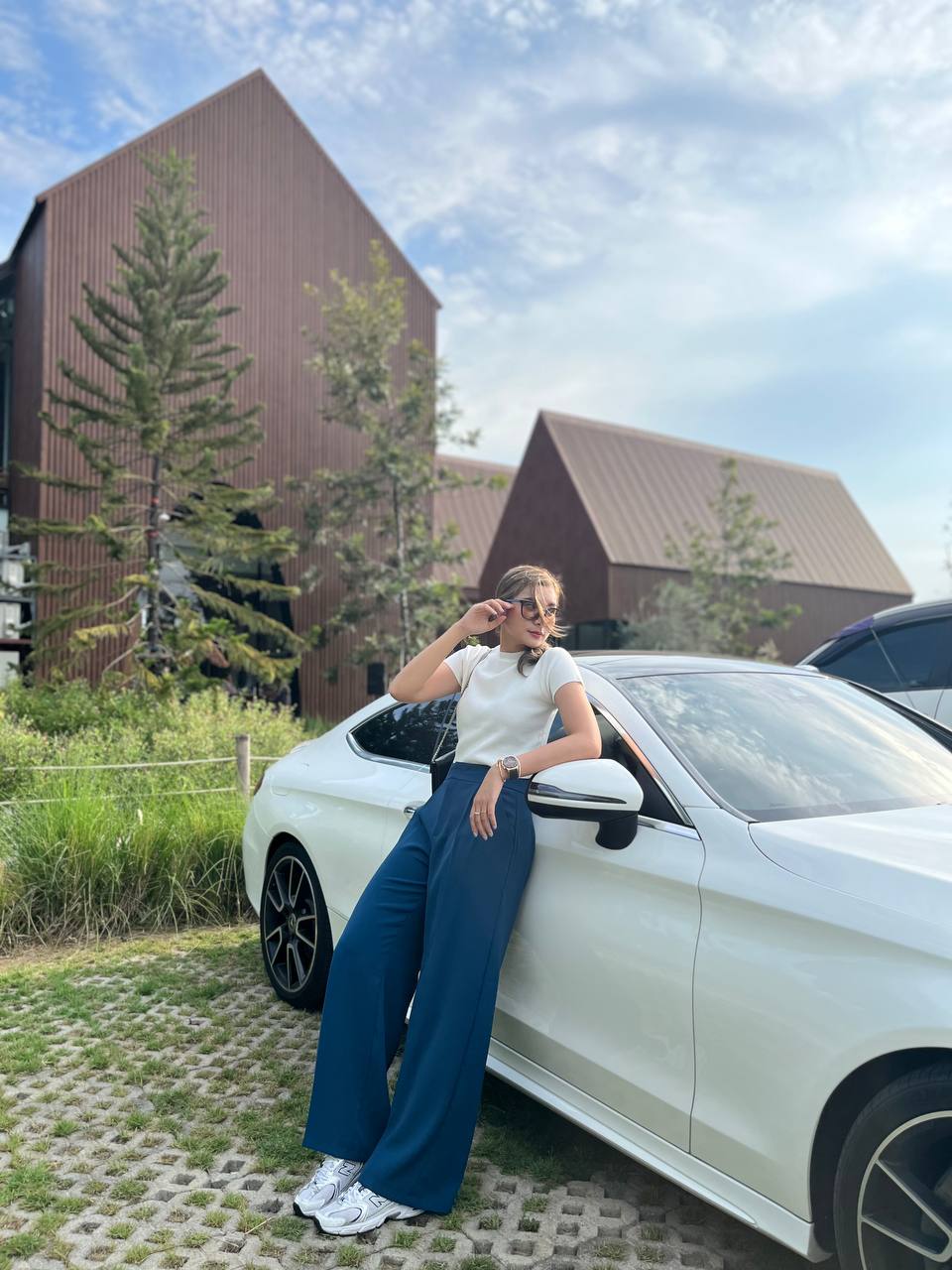 CHANEE - CO14 Rose trousers กางเกงขากระบอกตรงตะขอหน้า | Lazada.co.th