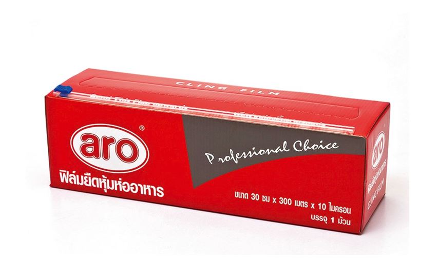 เอโร่ ฟิล์มยืดหุ้มห่ออาหาร ขนาด 30 ซม. ยาว 300 เมตร / aro Cling Film 30 ...