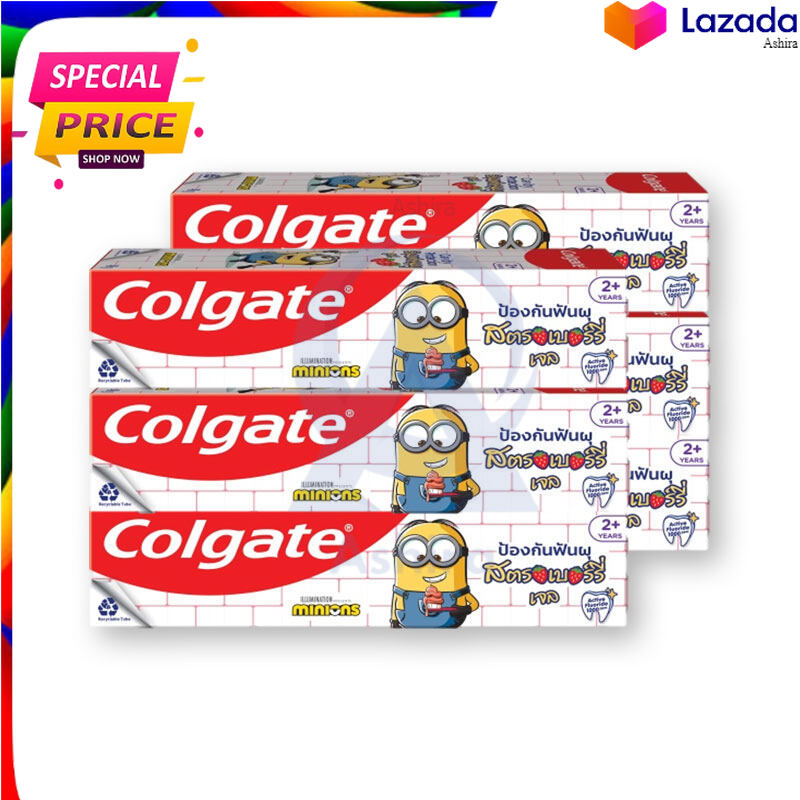 Sale. Colgate Kids Strawberry Toothpaste 40g x 6 Tubes คอลเกต ยาสีฟัน ...