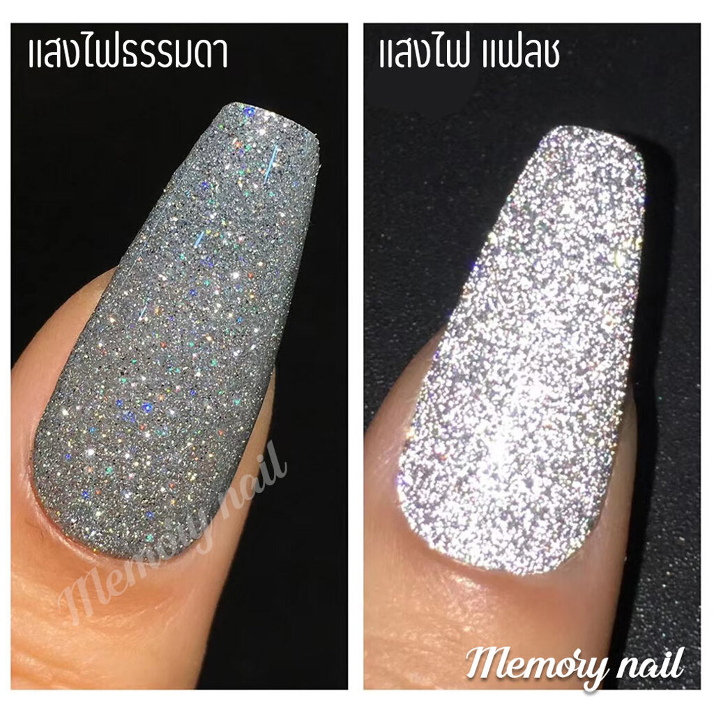 ((แฟลช HANBI รุ่นเดิม 9สี)) สีเจล แฟลช Flash Glitter Gel สีทาเล็บเจล ...