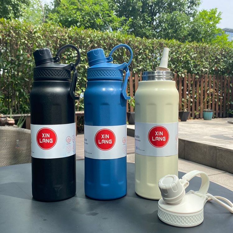 TOP LEAF1L long-term thermal insulation cold water bottle sports ...
