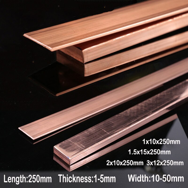1pcs 99.95% Pure Copper Copper Strip Red Copper Pad Copper Foil Copper ...