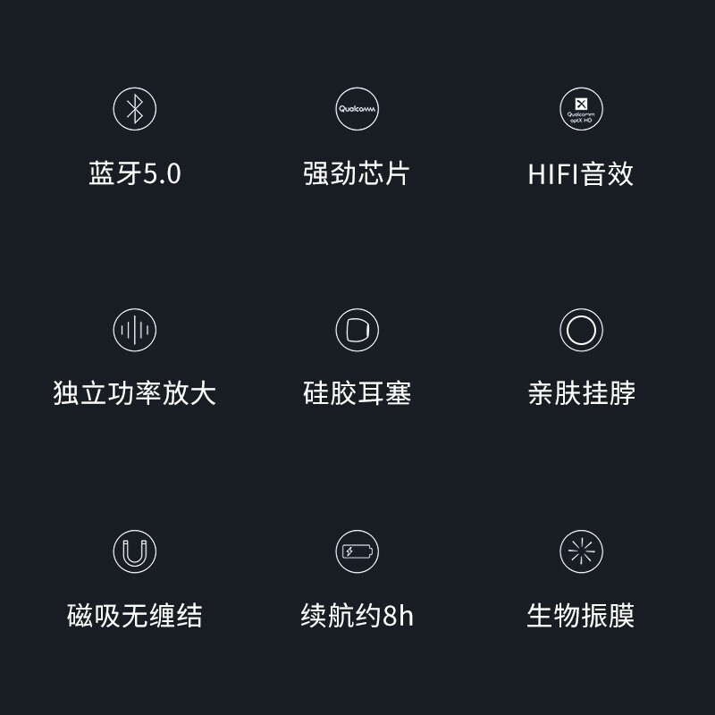 เลอโนโว（） he05xหูฟังไร้สายบลูทูธห้อยคอกีฬาวิ่งคอแขวนแม่เหล็กในหูลดเสียง ...