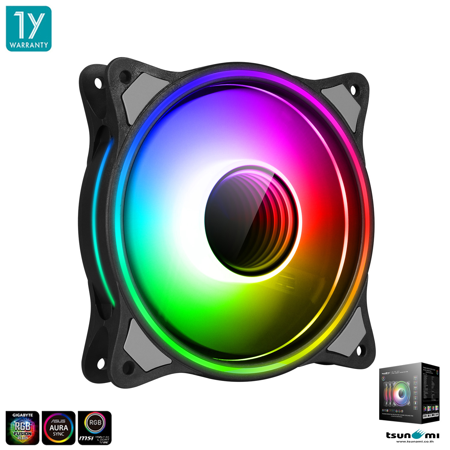 Tsunami Protector 1265K ARGB 12CM Multi-Functional Sound Sync Cooling ...