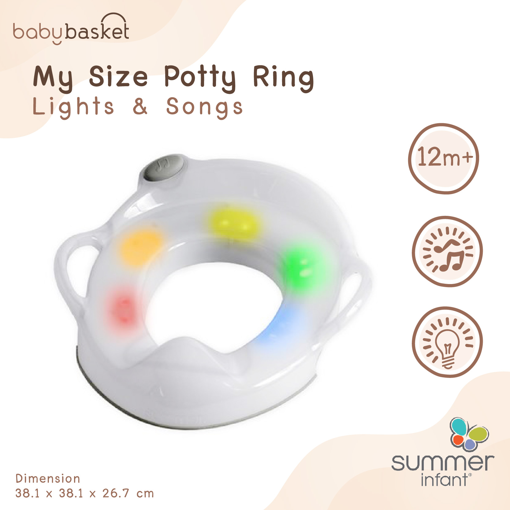 Potty and Toilet Trainer My Size Potty Ring Lights Songs จาก Summer ...