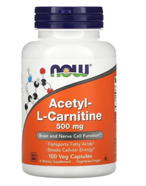 Now Food Acetyl L-Carnitine แอลคาร์นิทีน 500mg 100200capsults EXP 1026 ...