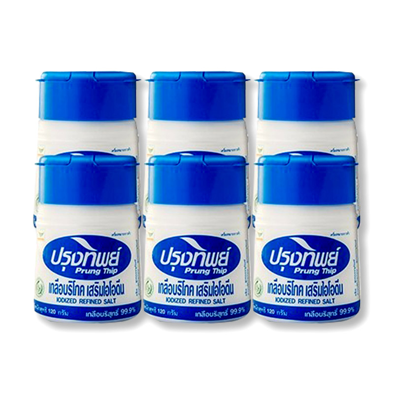 HOT????Prung Thip Iodized Table Salt 120 g x 6 Bottles - Household ...