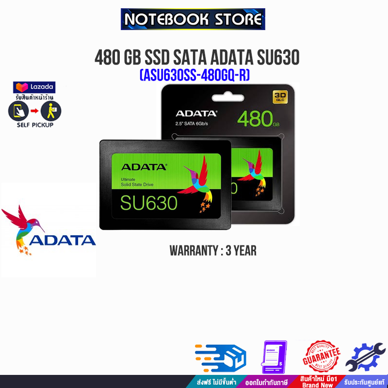 480 GB SSD SATA ADATA SU630 (ASU630SS-480GQ-R)ประกัน3 Y - NOTEBOOK STORE - ThaiPick